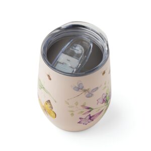 Lenox 895749 Butterfly Meadow Pink Stainless Steel Wine Tumbler, 1 Count