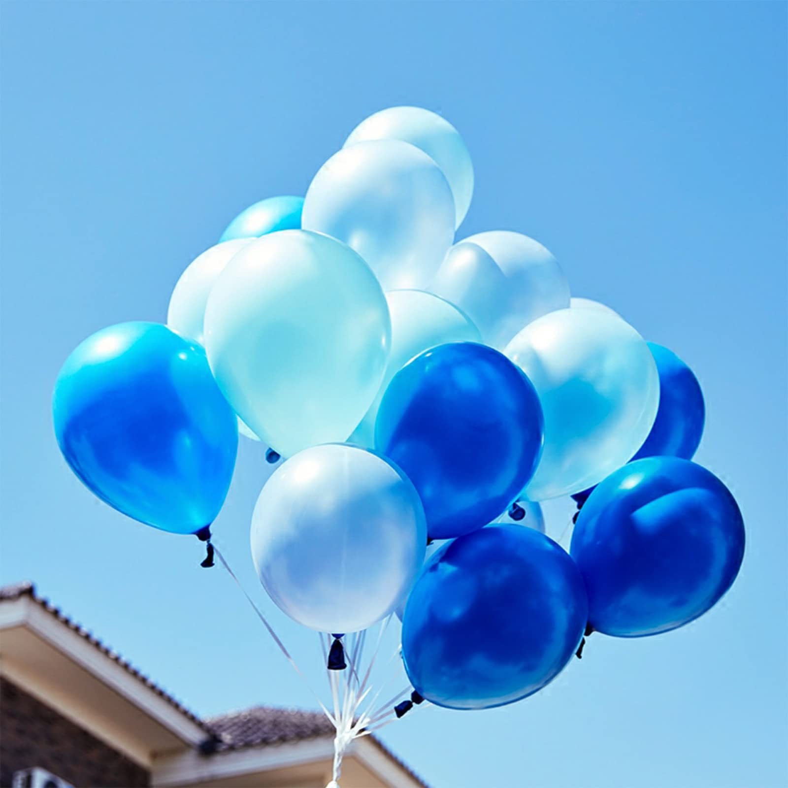 Blue Shades Balloon Arch Garland Kit, 106Pcs 18/12/10/5 Inch Metallic Chrome Blue Balloons Pearl Blue Balloons Baby Blue Balloons Light Blue Balloons for Birthday Baby Shower Wedding Party