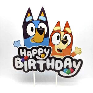 Blue Dog and Friends Birthday Cake Topper Party Decor