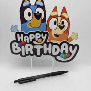 Blue Dog and Friends Birthday Cake Topper Party Decor