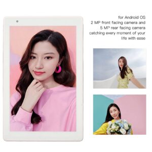 8.1 Inch Tablet, Front 2MP 5MP Rear 4GB RAM 64GB ROM Dual Cards Dual Standby 100-240V Call Reading Tablet Gold for Android 10 (US Plug)