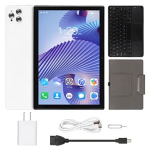 Tablet PC, HD Tablet 10.1 Inch FHD Dual Camera Aluminum Alloy 7000mAh Battery Octa Core CPU 5G WiFi 4G LTE 8GB RAM 256GB ROM (US Plug)