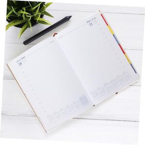 NUOBESTY 2024 Agenda Book English Schedule Notebook Daily Planner 2024 Notepad 2023 Planning Diary Planning Handbook Planning Notebook Subject Student Business Paper Memorandum