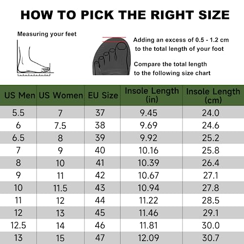 Geweo Minimalist Barefoot Shoes Upgrade Wide Toe Box Slip on Walking Shoes Zero Drop Sole More Free Natural Movement Foot-Shaped Running Zapatos de Zapatillas Casuales Unisex Black 10Women / 8Men