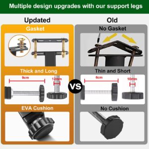 HEYLEAYAR Adjustable Height Bed Frame Support Legs,7.3"-10" Heavy Duty Center Slats Support Leg,Adjustable Height Support Leg for Bed Frame Replacement Parts (2 Pack)