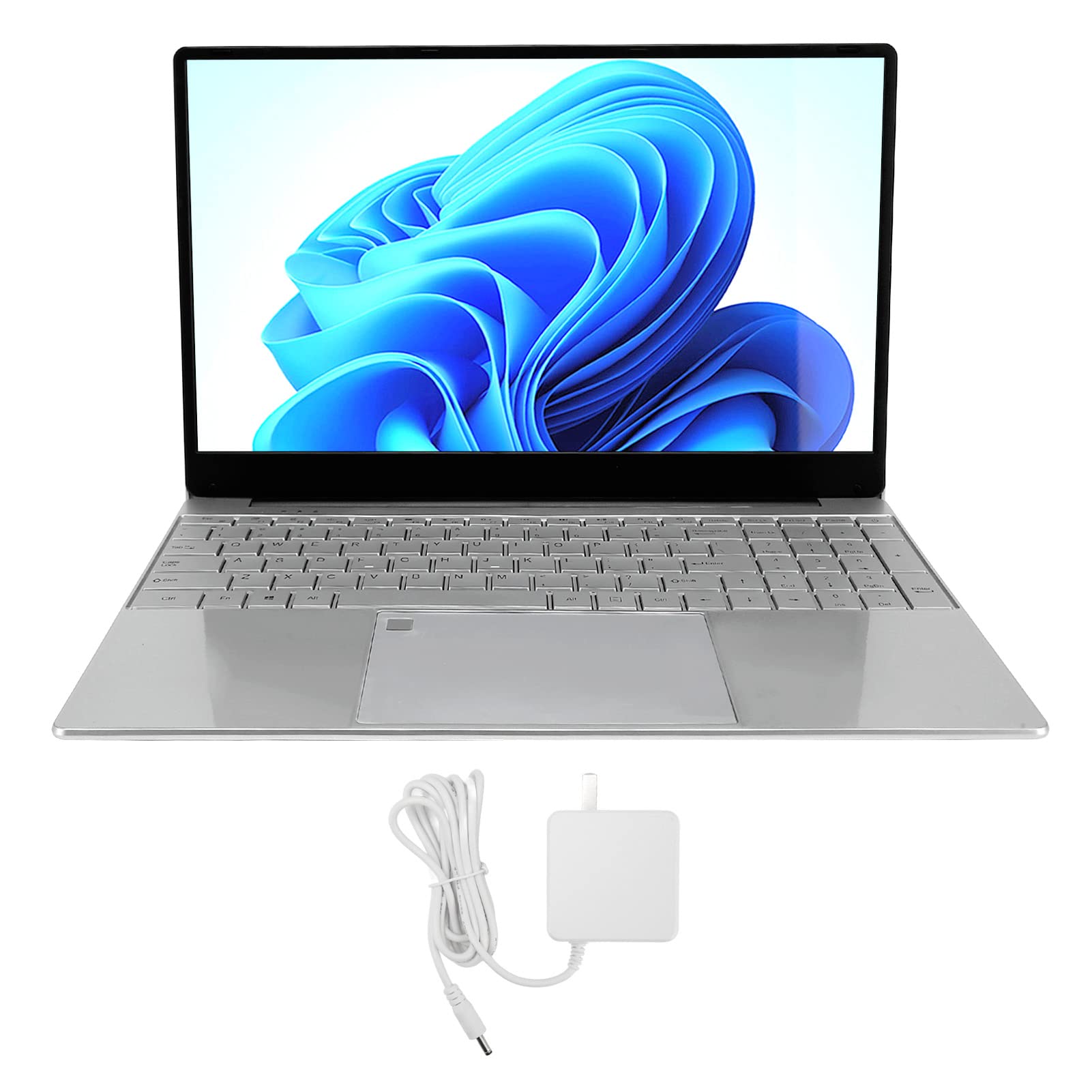 ciciglow 15.6in Laptop, 2K IPS Display Portable Laptop Computer 4 Cores 4 Threads CPU 12GB RAM 256GB ROM, for Win 10, 5000mAh Battery, with Backlit Keyboard (12+256G US Plug)