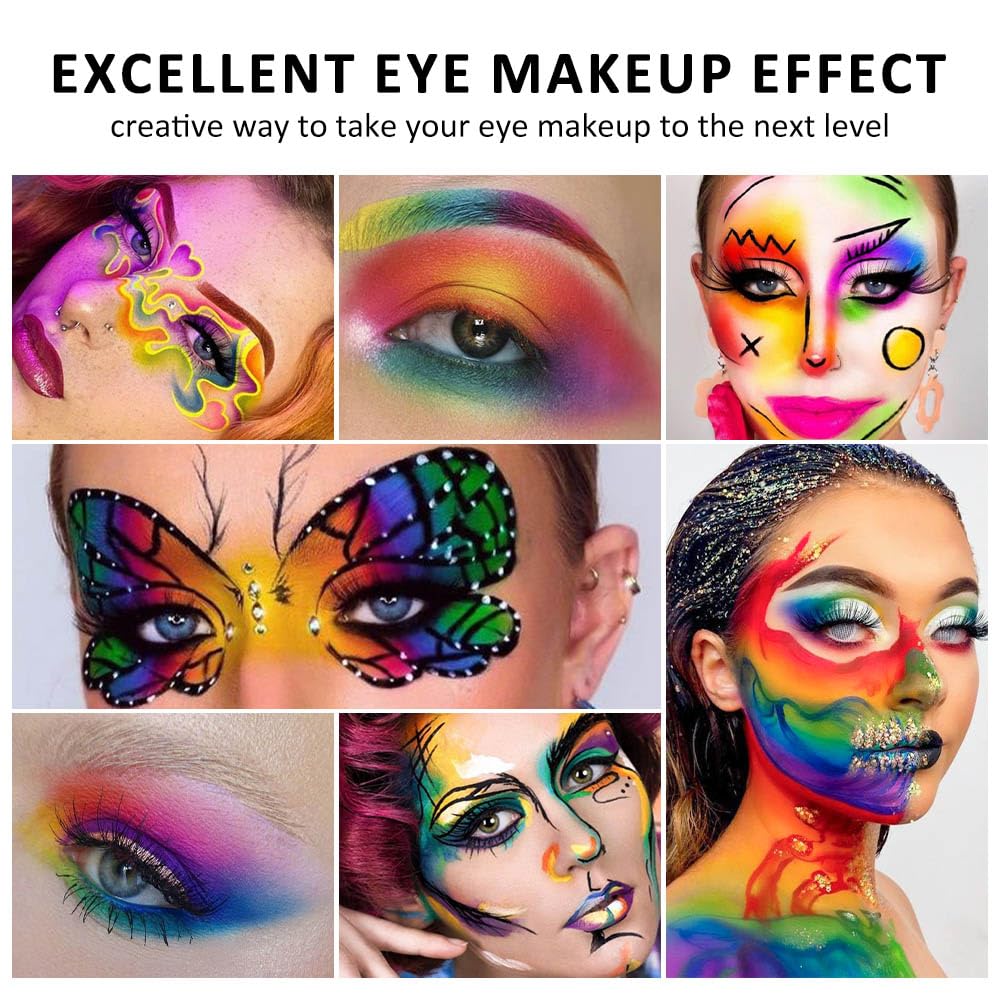 20 Colors Professional Face Body Paint Oil Eyeshadow Eyeliner Palette.Safe Hypoallergenic Face Painting Palet for Halloween Cosplay Parties and Festivals.Fancy Artist Painting Makeup For Kids and Adult. A