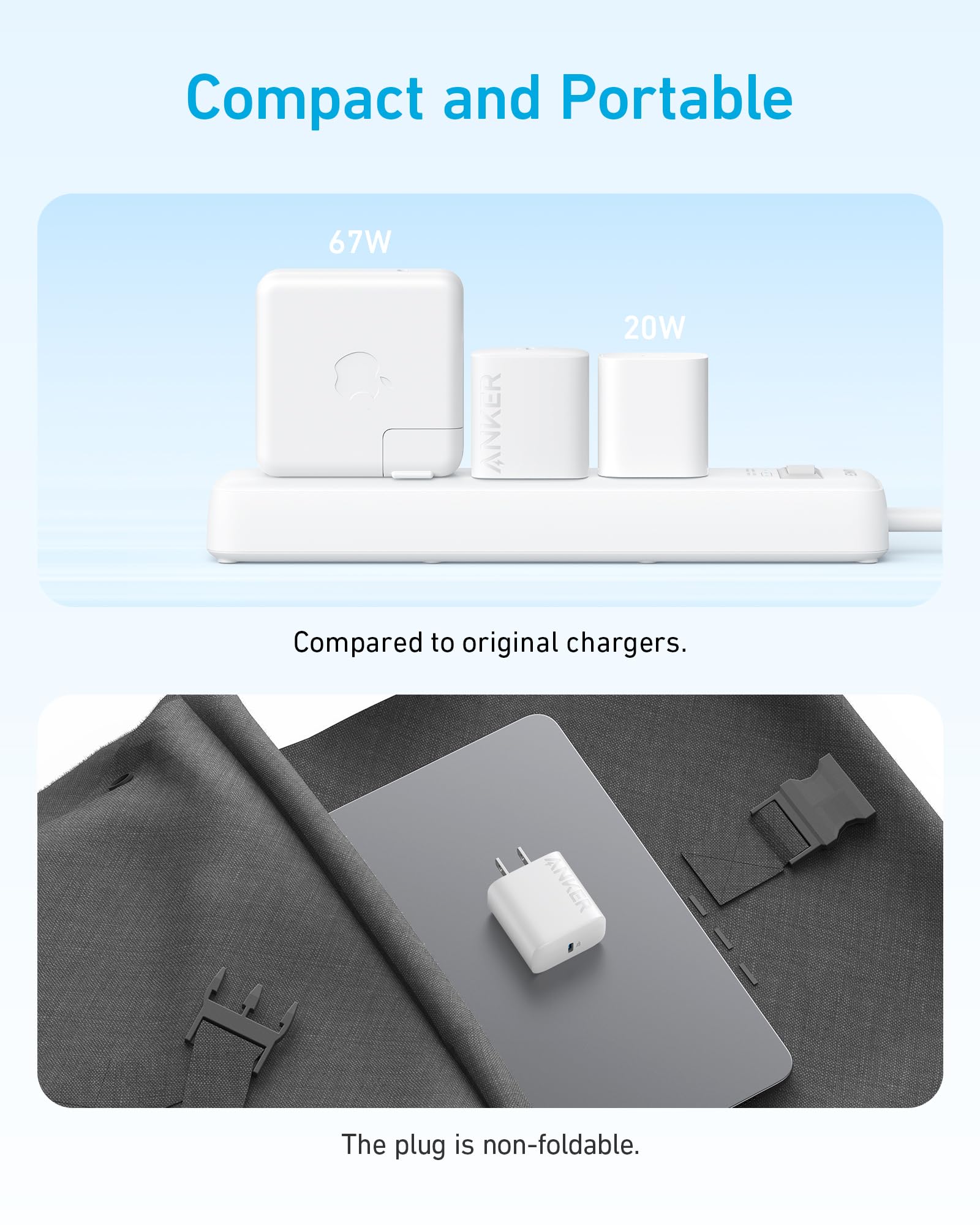 Anker 20W USB C Fast Wall Charger Block for iPhone 15/15 Plus / 15 Pro / 15 Pro Max/iPad Pro/AirPods Pro 2 and More (5 ft Cable Included)