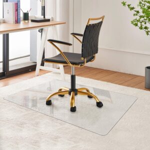 headmall rolling chair mat for carpet office chair floor mats for carpeted floors 36 x 48 inches rectangle clear heavy duty 0.14 inches thick (48x36 inches)