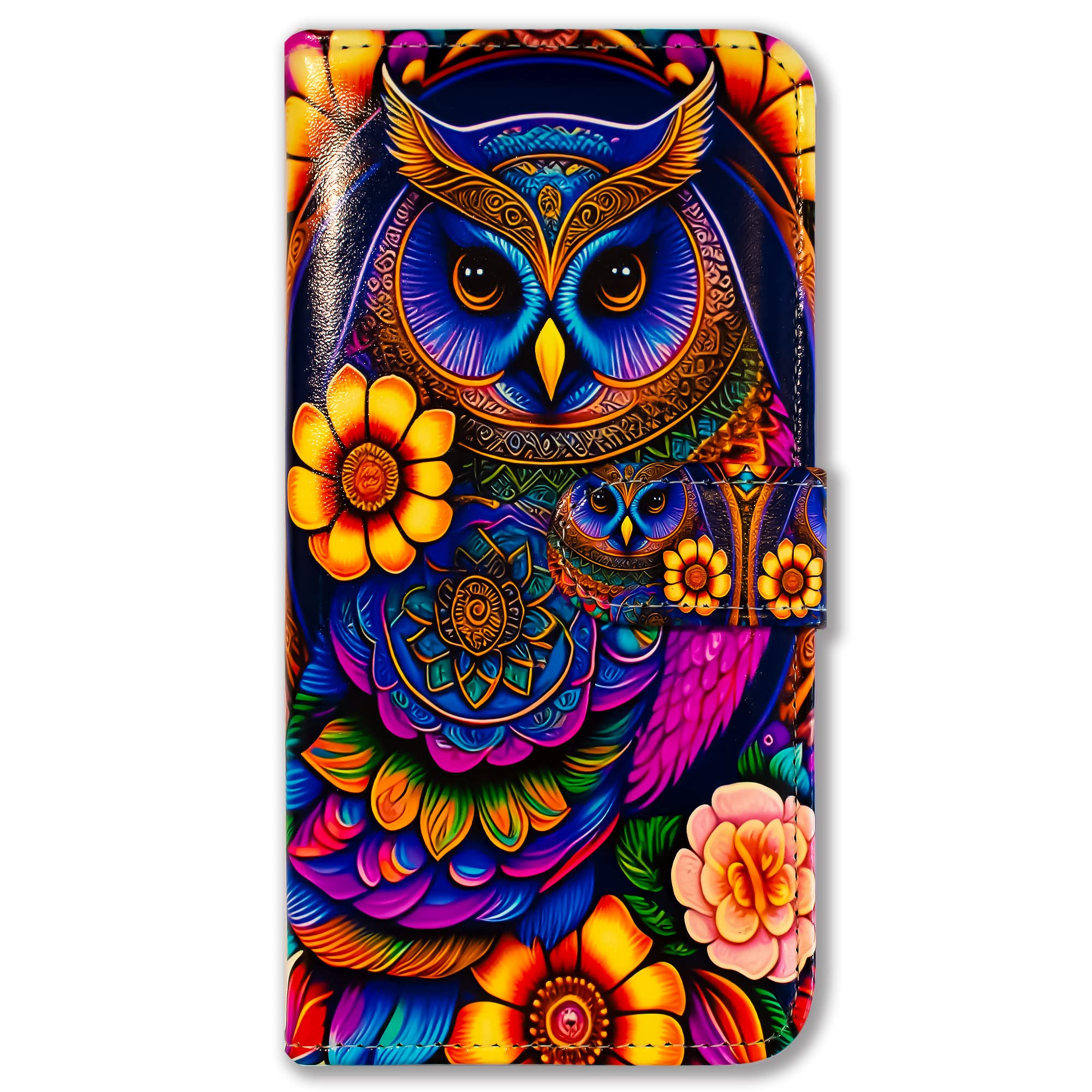 Bcov OnePlus Nord N30 5G Case,Colorful Owl Mandala Flower Leather Flip Phone Case Wallet Cover with Card Slot Holder Kickstand for OnePlus Nord N30 5G