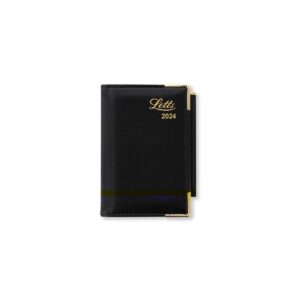 letts lexicon mini pocket week to view 2024 diary - black