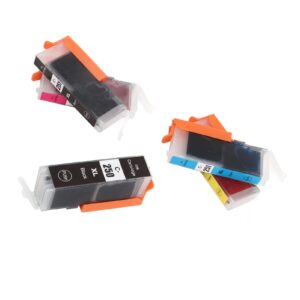 Ink Cartridge, Multi Colors Ink Cartridge Replacement Inkjet Cartridges Printer Accessories Printing Photos, Test Papers, Inkjet Printer Ink (BK BK C M Y 5 Colors)