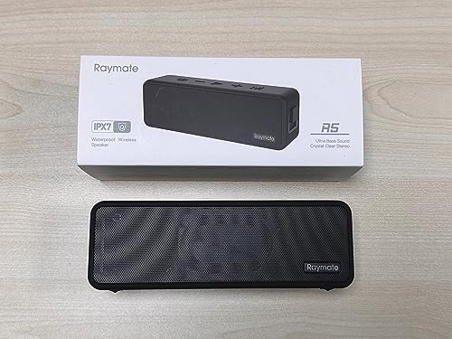 Raymate Bluetooth Speakers, 20W IPX7 Waterproof Speaker Wireless Bluetooth-V5.0, HiFi Stereo Sound, 1000mins Playtime, Portable Speaker for Outdoor