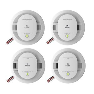 kidde hardwired smoke & carbon monoxide detector, aa battery backup, voice alerts, interconnectable, led warning light indicators (pack of 4)