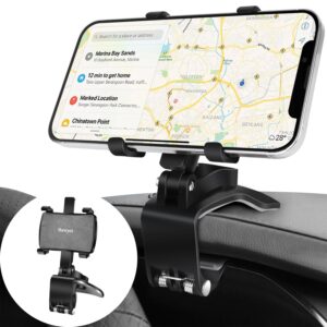 bawyot car phone holder for dashboard 360 degree rotation multifunctional one hand operation clip design phone mount compatible with 4-7 inch smartphones