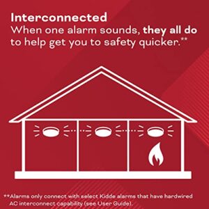 Kidde Hardwired Smoke & Carbon Monoxide Detector, AA Battery Backup, Voice Alerts, Interconnectable, LED Warning Light Indicators