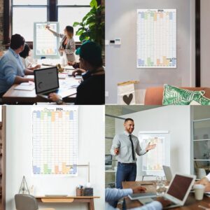 Ziphius Large Dry Erase Calendar for Wall - 12 Month Horizontal/Vertical Blank Calendar Planner, 24" x 36", Erasable & Reusable, Great Layout Whiteboard Calendar Dry Erase for Home, Office, and School