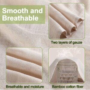 Preboun 12 Pack Muslin Swaddle Blankets Soft Swaddle Baby Blankets Bulk Breathable Neutral Receiving Blanket Bamboo Cotton Baby Blanket for Boys Girls Newborn Infant Baby, 47 X 47 Inch