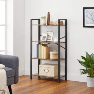 VASAGLE Lateral File Cabinet, Home Office Printer Stand, with 3 Drawers and Open Storage Shelves & Bookshelf, 4-Tier Shelving Unit, Bookcase, Book Shelf, 11.8 x 25.9 x 47.2 Inches