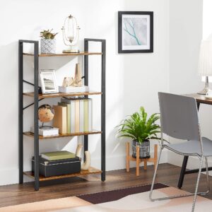 VASAGLE Lateral File Cabinet, Home Office Printer Stand, with 3 Drawers and Open Storage Shelves & Bookshelf, 4-Tier Shelving Unit, Bookcase, Book Shelf, 11.8 x 25.9 x 47.2 Inches