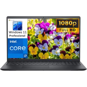 dell inspiron 15 3000 3520 15.6" fhd business laptop computer, 12th gen intel 10-core i7-1255u, 64gb ddr4 ram, 2tb pcie ssd, wifi, bluetooth, windows 11 pro