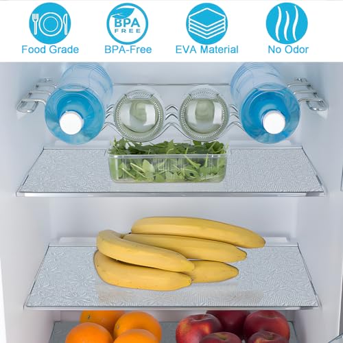 Hayder Shelf Liner, Durable Waterproof Refrigerator Liners Drawer Liner, Under Sink Mat, Washable Non Adhesive & Non Slip Liner Place Mat Roll, Flower Pattern (Clear 12"x 118")