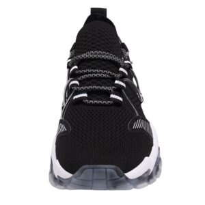 AMLANG Women's Breathable Running Tennis Shoes Athletic Workout Sport Sneakers Black Size 9