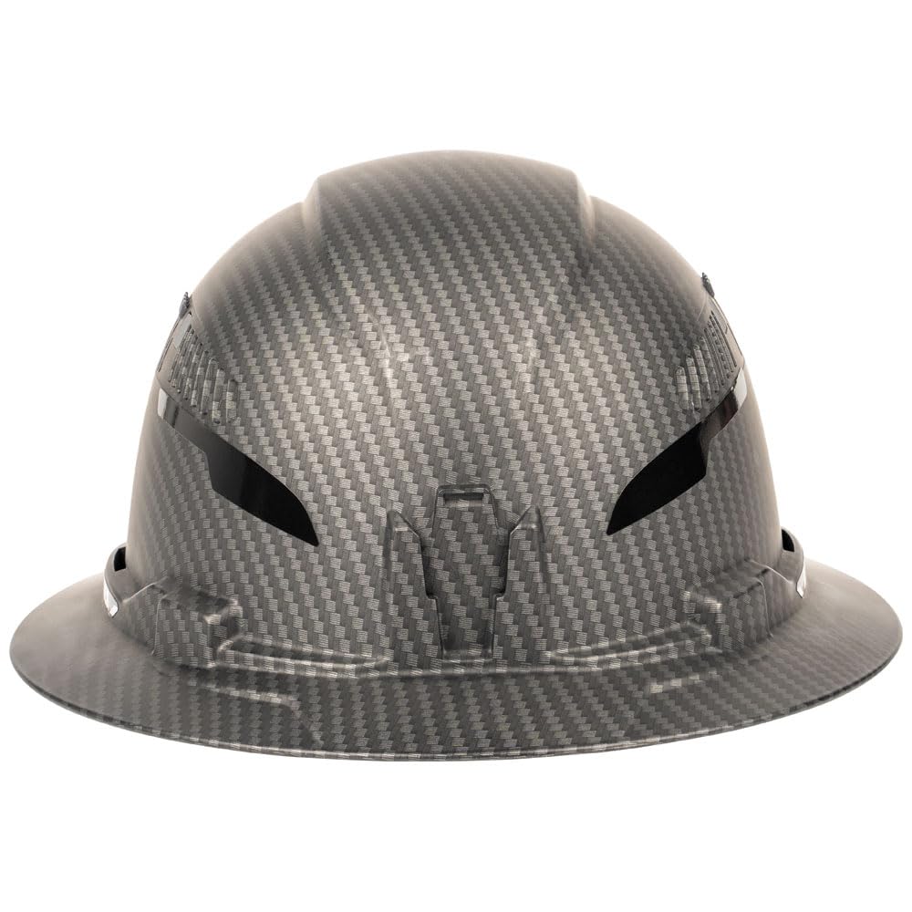 Klein Tools 60626 Hard Hat, Vented Full Brim Premium KARBN Design, Type 1 Class C Hard Hat, 4-Point Ratchet Suspension