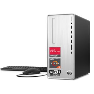 hp pavilion tower desktop, amd ryzen 5 5600g, 32gb ddr4 ram, 1tb pcie ssd, sd card reader, vga, hdmi, wi-fi 6, wired kb & mouse, windows 11 home