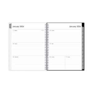 Blue Sky 2024 Weekly and Monthly Planner, January - December, 8” x 10.875”, Frosted Cover, Wirebound, Ayana (142999-24)