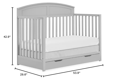 Dream On Me Storybrooke 5 in 1 Convertible Crib with Under Drawer