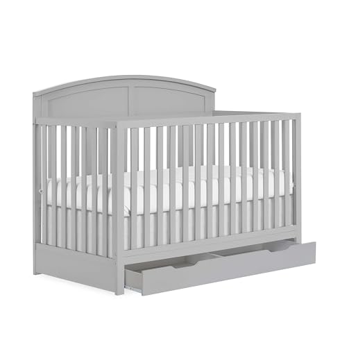 Dream On Me Storybrooke 5 in 1 Convertible Crib with Under Drawer