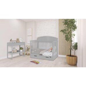 Dream On Me Storybrooke 5 in 1 Convertible Crib with Under Drawer