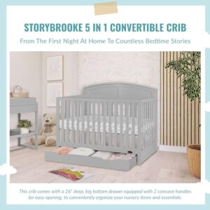 Dream On Me Storybrooke 5 in 1 Convertible Crib with Under Drawer