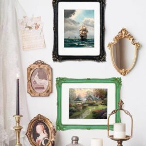 Funly mee Vintage 11x14 Picture Frame Antique Gold Photo Frame for Tabletop & Wall Mounted