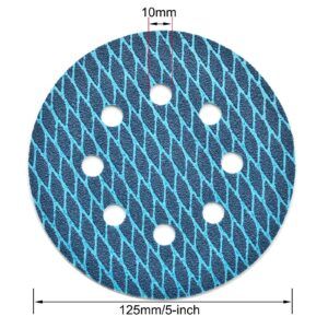 Aiyard 5-Inch 8-Hole Diamond Shape Sanding Discs, 60/80/120/150/180/240/320/400 Assorted Grits Hook and Loop Sandpaper, 80-Pack