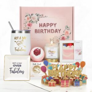 birthday gifts for women, happy birthday gift boxes ideas for women, her, mom, mother, sister, female friend, coworker, girlfriend, daughter, best unique spa baskets kit for women who have everything