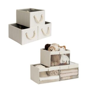 storageworks storage baskets for organizing and closet storage bins with clear window