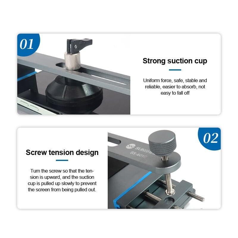 Sunshine SS-601G Mobile Phone Heating-Free Screen Removal Fixture for iPhone 11-14 Pro Max Android LCD Screen Opening Repair