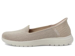 skechers on-the-go flex - astonish slip-ins taupe 9 b (m)