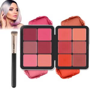 carla secret makeup, carla secret concealer palette, carla secret makeup pallet, 12 color concealer foundation palette with concealer brush, long-wearing coverage makeup palette (#01)