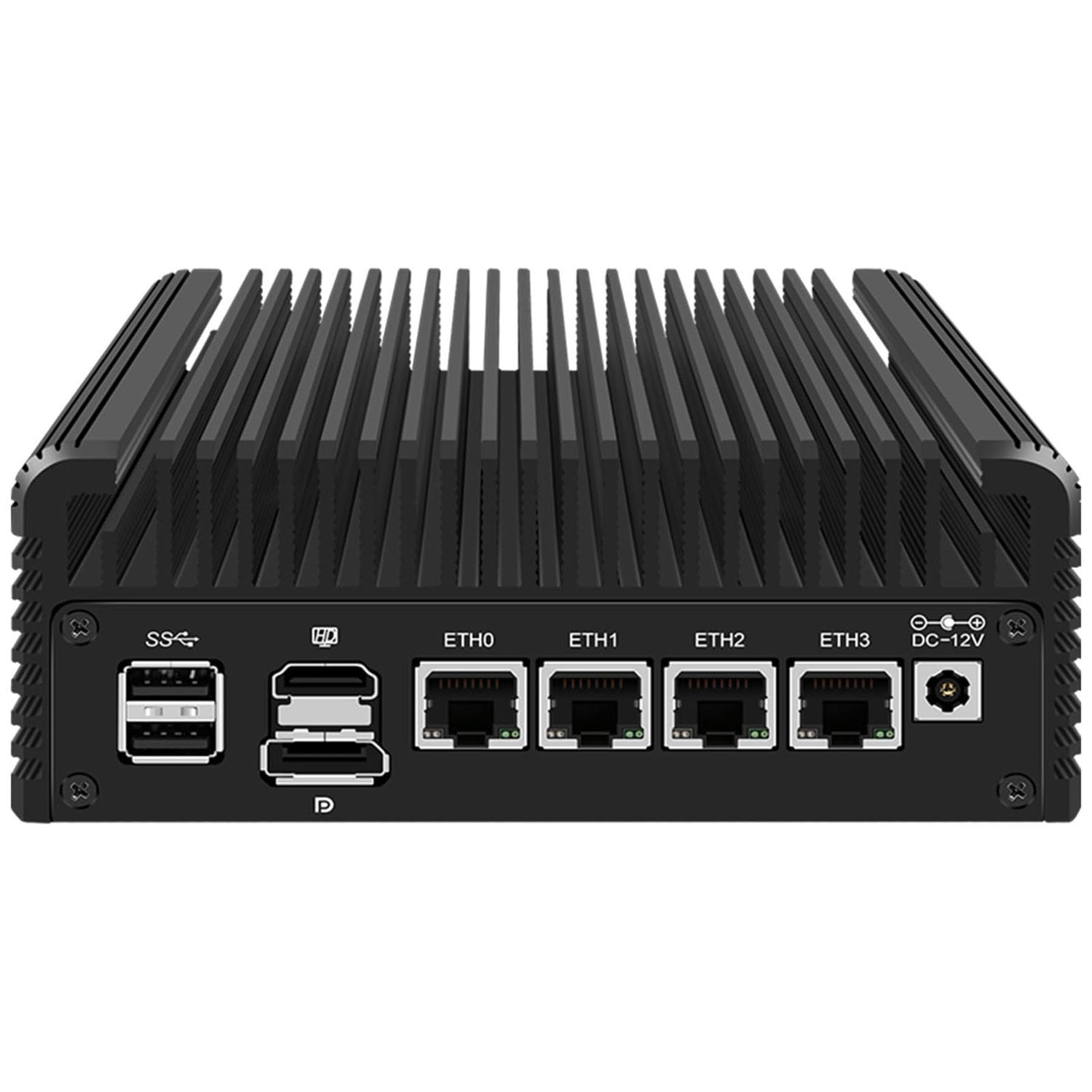 Mrroute Mini Computer Host 12th Gen i3-N305 Dual Display Fanless Mini Desktop No RAM No SSD DDR5 4 Lans Barebone Mini PC