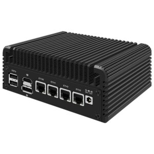 Mrroute Mini Computer Host 12th Gen i3-N305 Dual Display Fanless Mini Desktop No RAM No SSD DDR5 4 Lans Barebone Mini PC