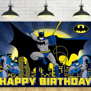 Hero Backdrop for Birthday Party Decorations Blue Background for Baby Shower Party Cake Table Decorations Supplies Superhero Theme Banner 5x3ft