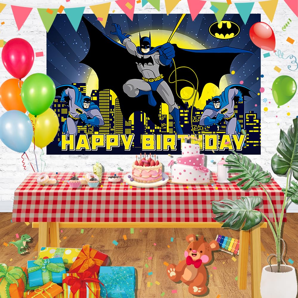 Hero Backdrop for Birthday Party Decorations Blue Background for Baby Shower Party Cake Table Decorations Supplies Superhero Theme Banner 5x3ft