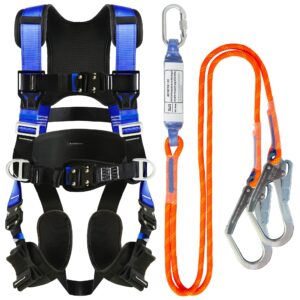 dijjig safety harness fall protection harness roofing harness construction harness construction harness fall protection safety harness lanyard arnes de seguridad para construccion ansi/assp compliant