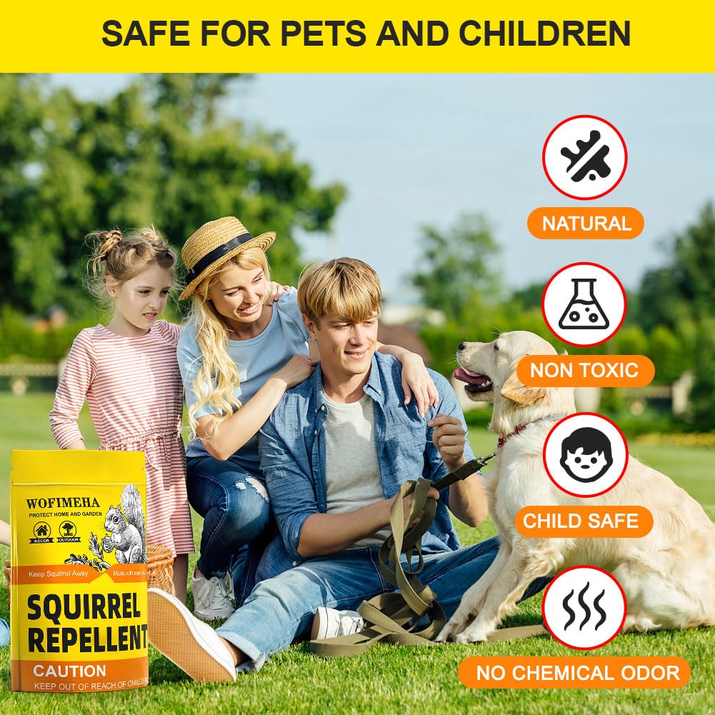 ANEWNICE Squirrel Repellent,Chipmunk Repellent, Squirrel Repellents Outdoor,Squirrels Deterrent for Garden/Bird Feeders/Attic/Cars/Shed, Squirrel Away,Mint Rodent Repellent- 8-Packs