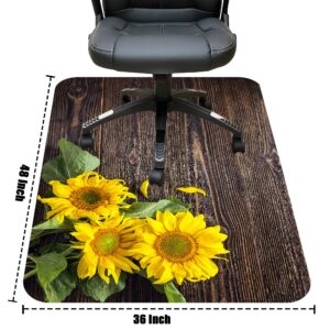 iPrint Personalized Gaming Chair Mat with Photo Text Logo, Custom Office Chair Mats Design Your Own Desk Chair Mats, 36x48 Inch, Black