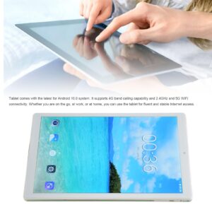 10.1in Tablet, WiFi Tablet PC 6GB RAM 128GB ROM, Computer Tablets with Front 5MP Rear 8MP Support 4G Calling 5G WiFi HD Tablet for Android10 for Entertainment (Green)