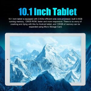 10.1in Tablet, WiFi Tablet PC 6GB RAM 128GB ROM, Computer Tablets with Front 5MP Rear 8MP Support 4G Calling 5G WiFi HD Tablet for Android10 for Entertainment (Green)